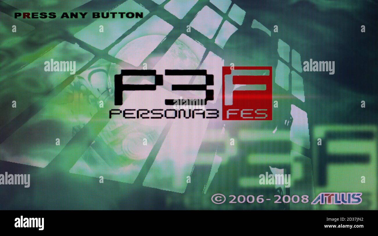 P3F - Persona 3 FES - Sony Playstation 2 PS2 - Editorial use only Stock ...