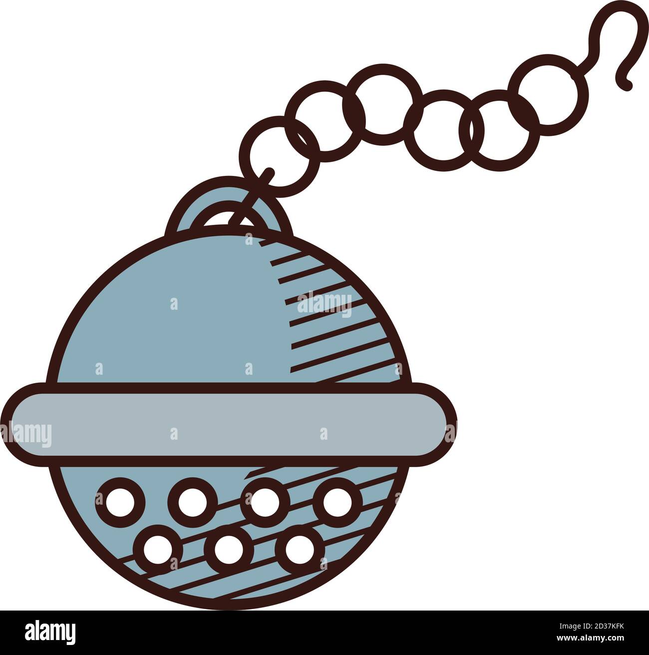tea ball infuser icon over white background, hand draw style, vector ...