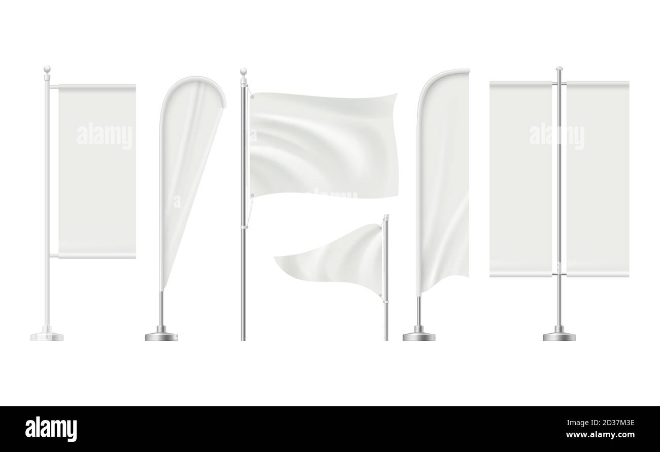 Beach flag. Advertizing blank surface promotion signboard retail ...