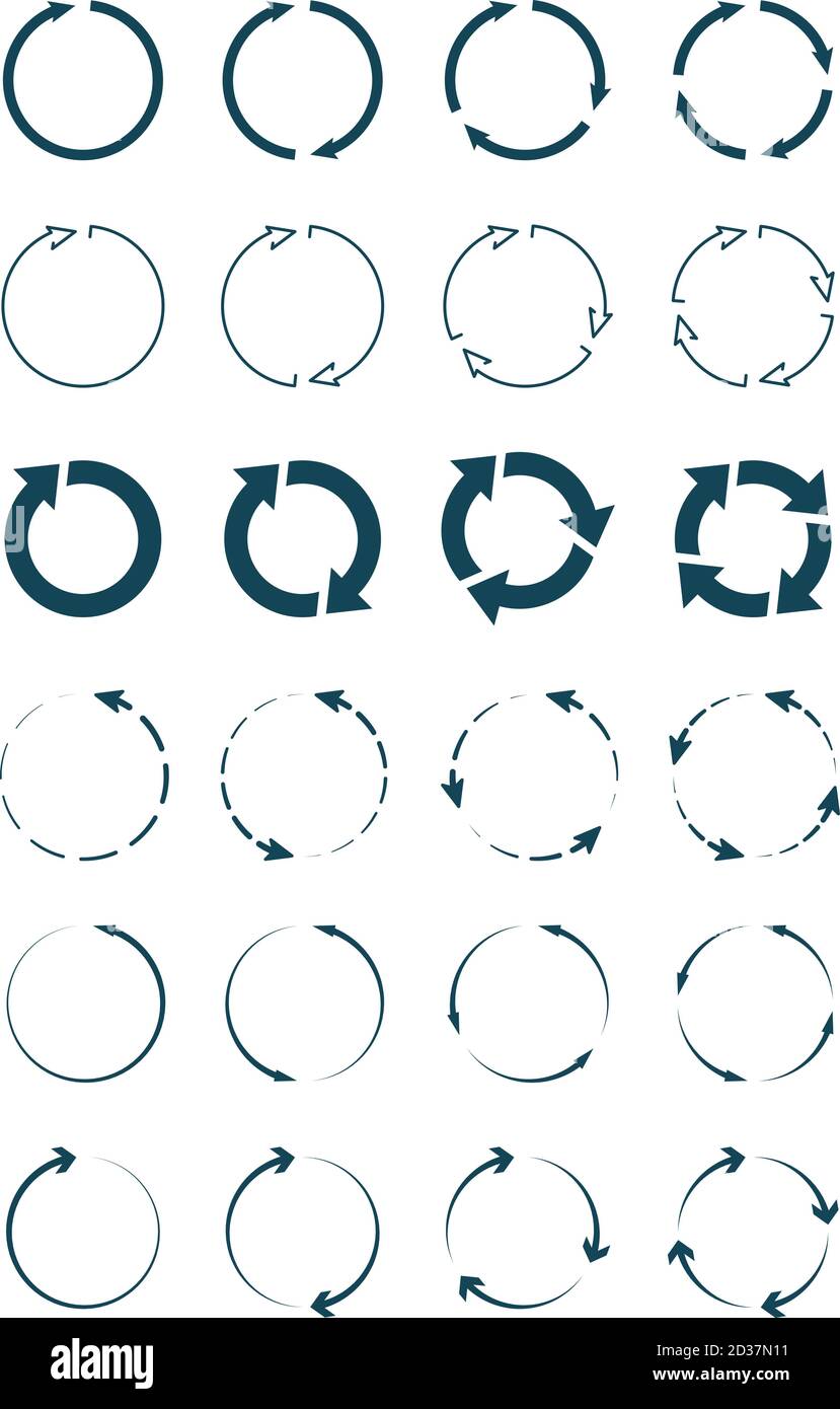 Circle arrows. Round forms and shapes infographic symbols vector ...