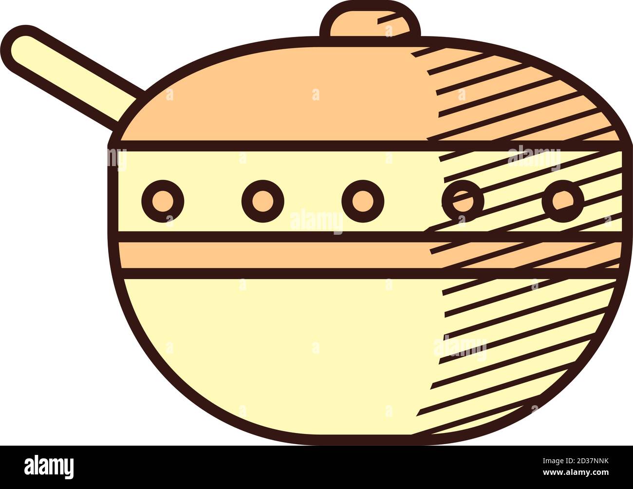 sugar cup icon over white background, hand draw style, vector ...