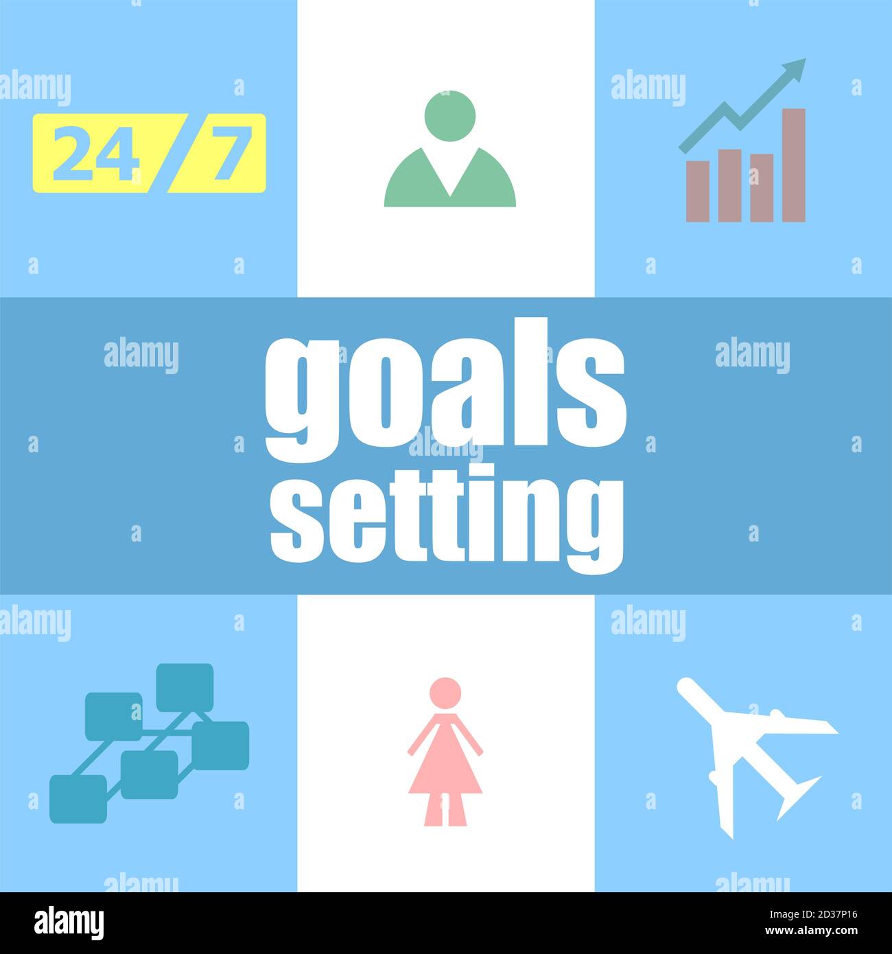 Text Goals setting. Business concept . Can be used for workflow layout ...
