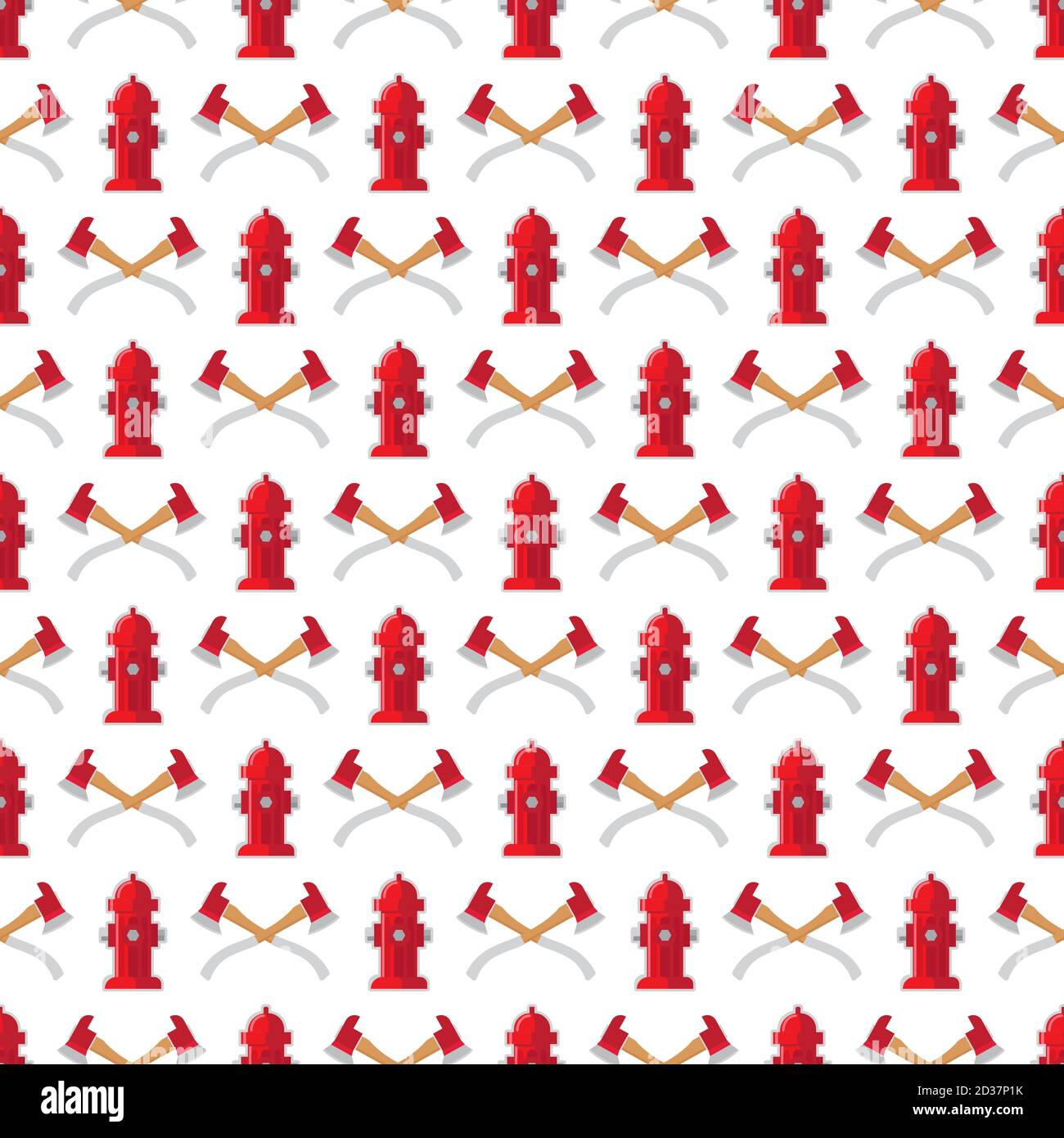 Fire safety seamless pattern. Vector fire hydrant and axes background ...