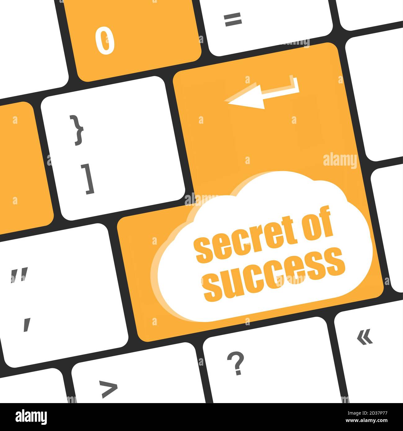 secret of success button on computer keyboard key Stock Photo - Alamy