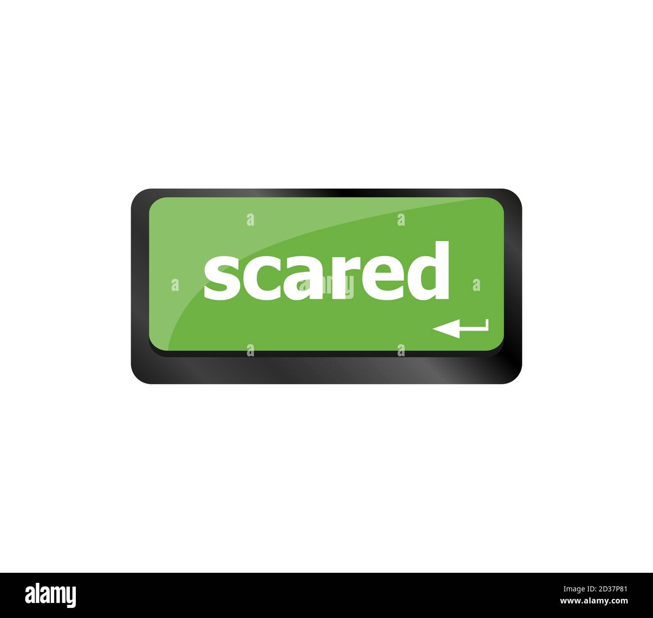 Keyboard with hot key - scared word. laptop enter button Stock Photo ...