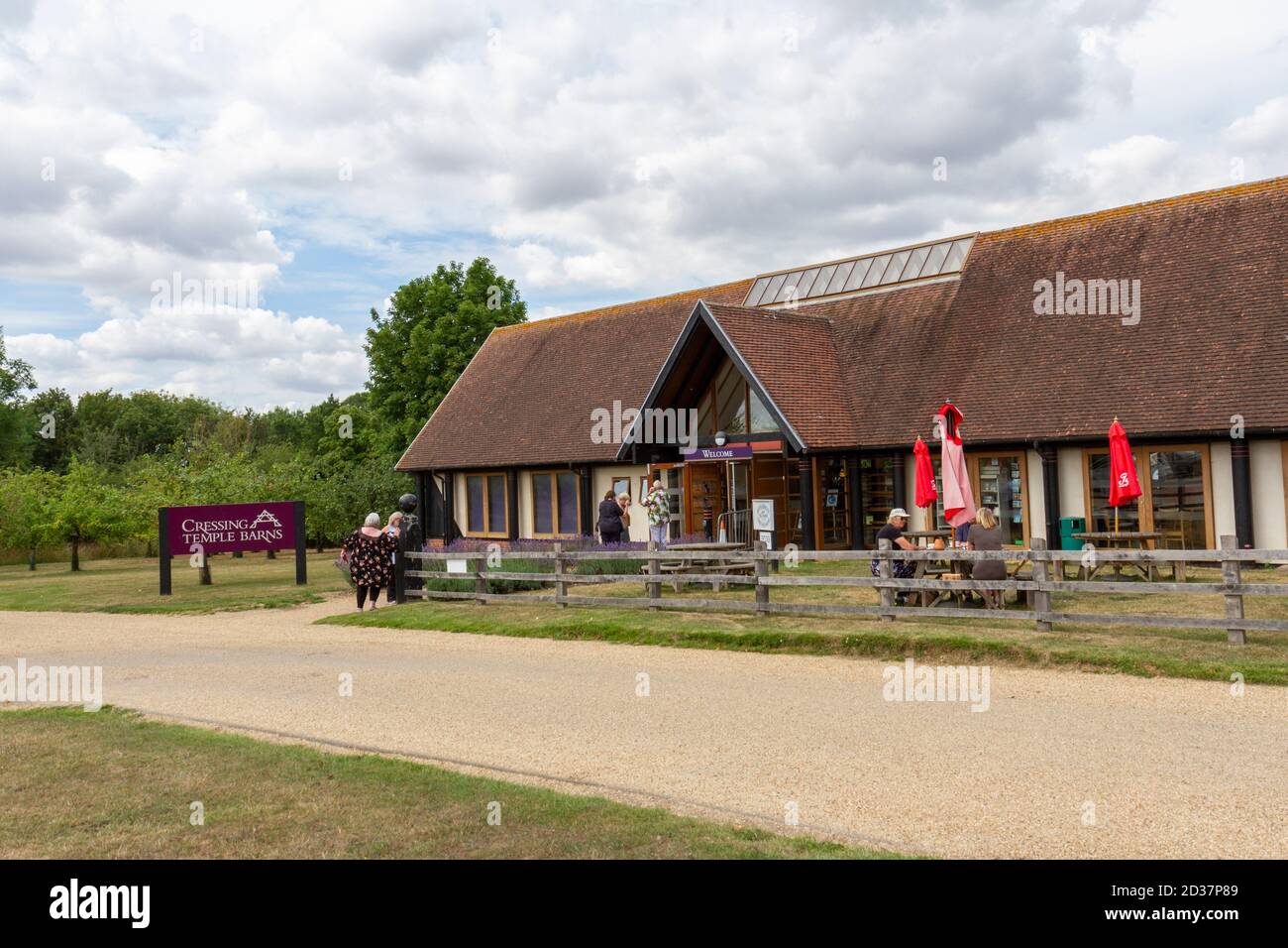 Main entrance to Cressing Temple Barns, an ancient monument situated ...