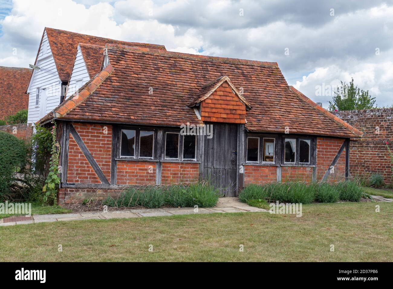 Original outhouse, Cressing Temple Barns, an ancient monument situated ...