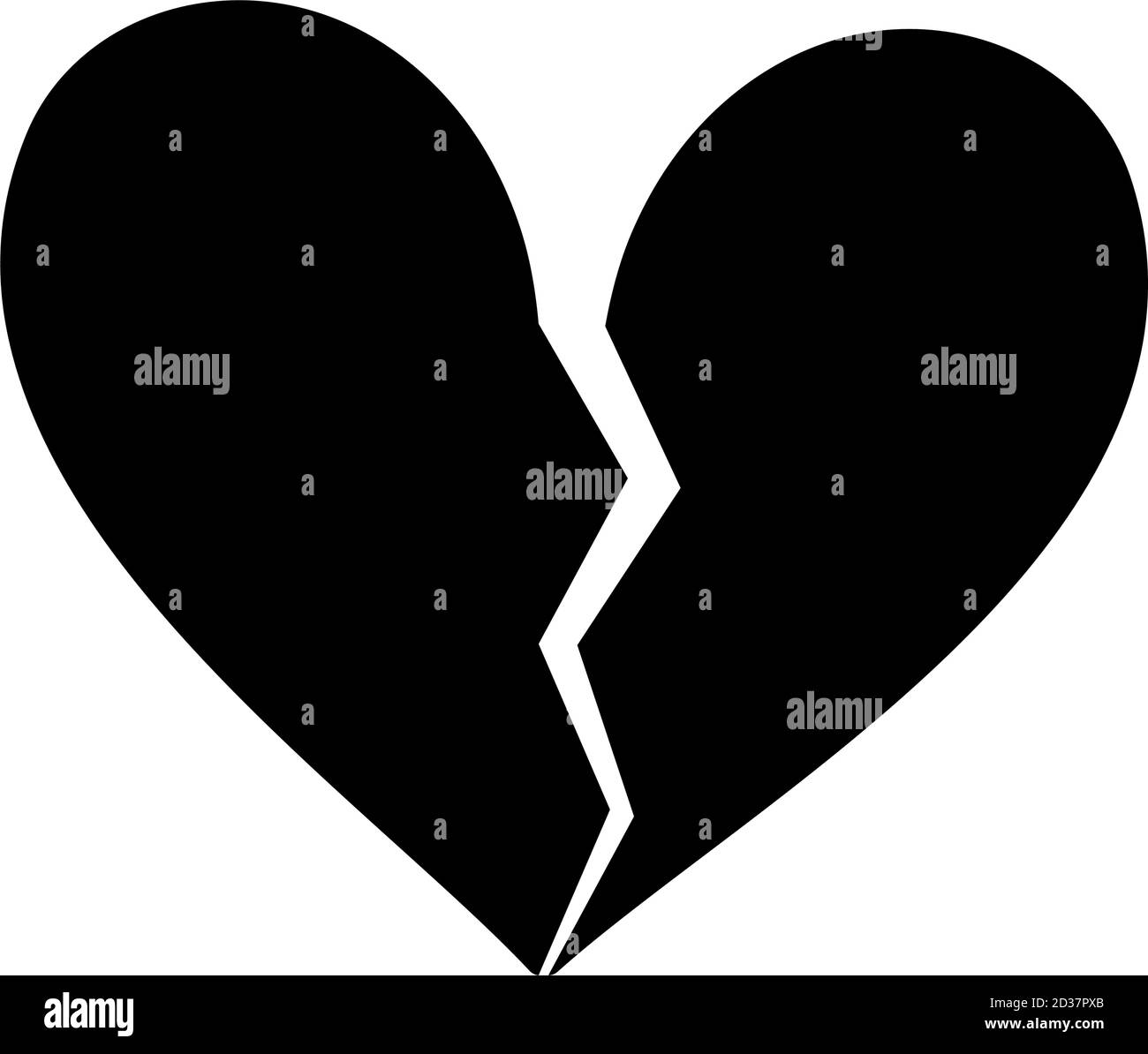 Broken heart split in two in vector Stock Vector Image & Art - Alamy