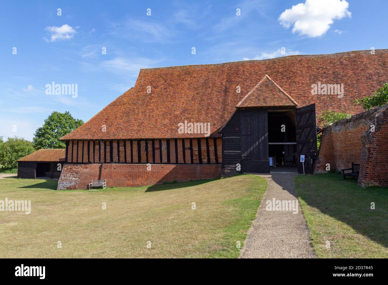 The Wheat Barn, Cressing Temple Barns, an ancient monument situated ...