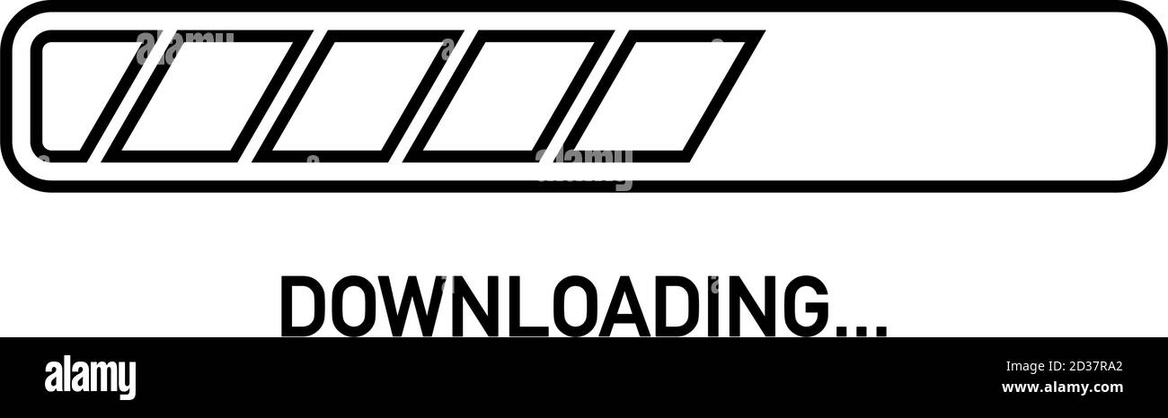 Downloading graphic with a progress bar in vector Stock Vector Image ...