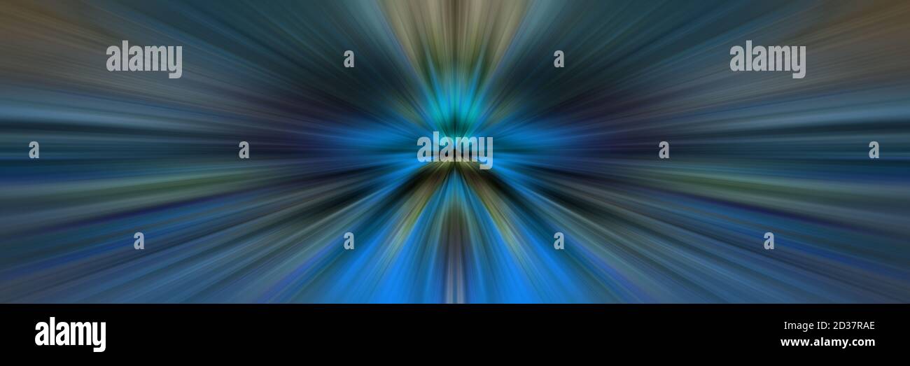Abstract blue; background. Bright flash of light. Light explosion from ...