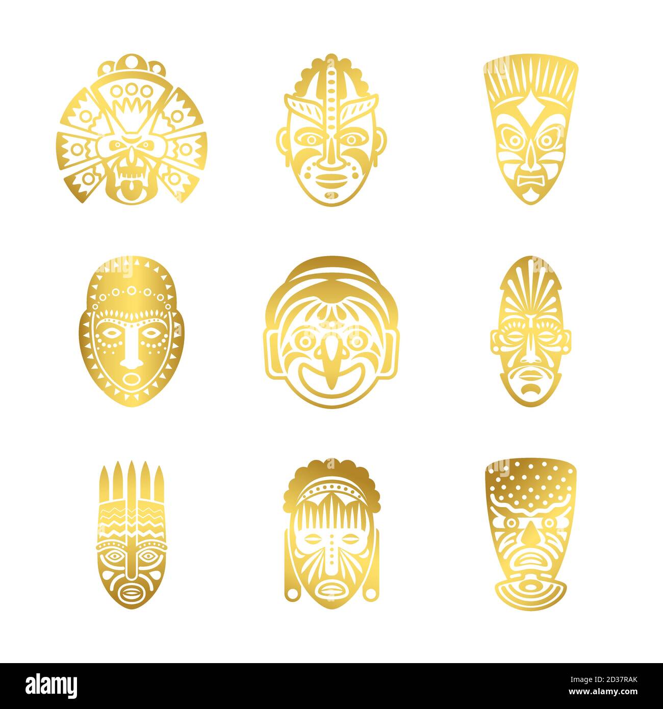 Collection african tribal masks hi-res stock photography and images - Alamy
