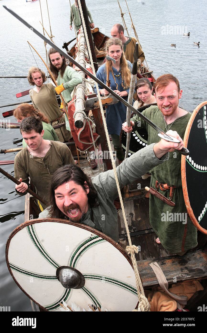 Viking Long Boat With Shields High Resolution Stock Photography and ...
