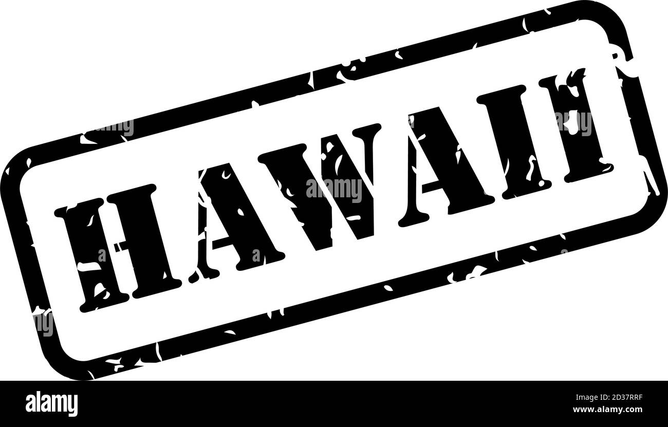 Hawaii sign in rubber stamp style vector Stock Vector Image & Art - Alamy