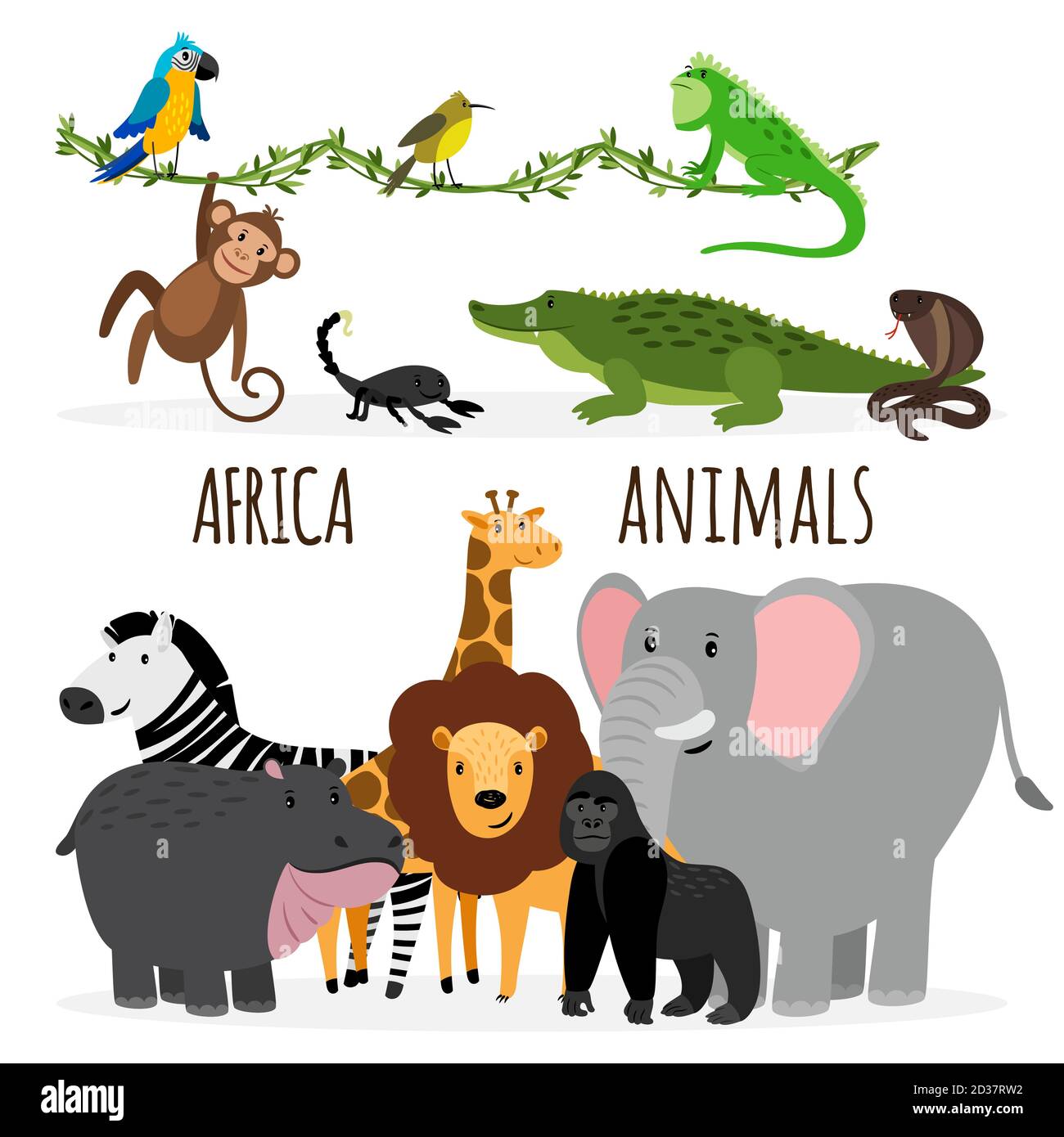 Group children africa safari Cut Out Stock Images & Pictures - Alamy