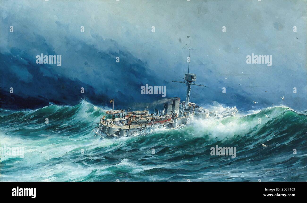 Sillén Herman Af - Pansarbåten Göta I Storm På Nordsjön - Swedish ...