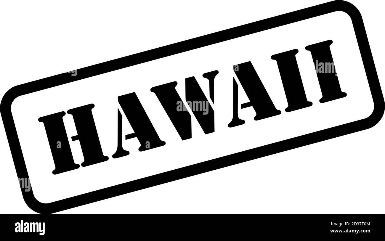 Hawaii sign in rubber stamp style vector Stock Vector Image & Art - Alamy