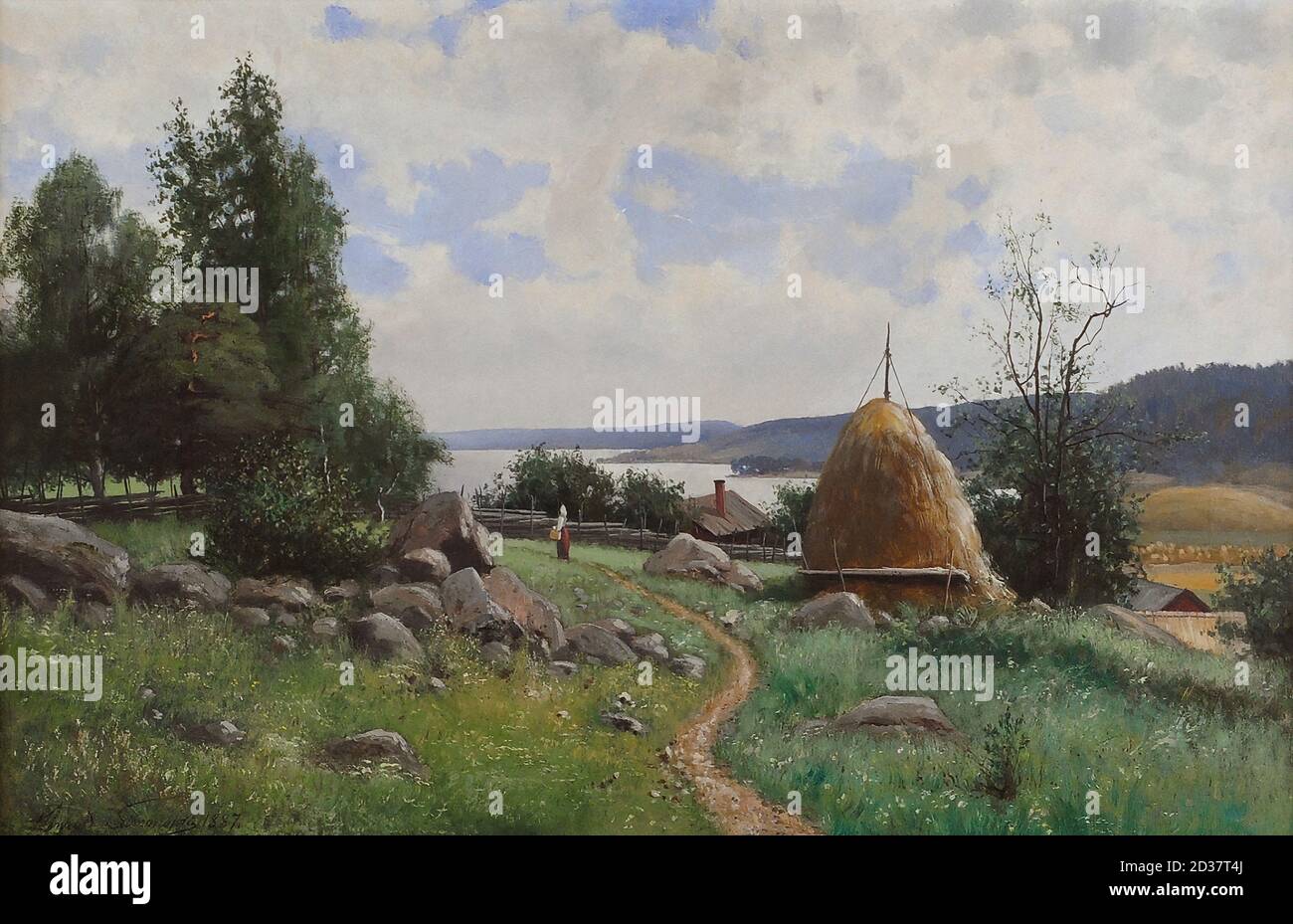 Simonsson Konrad - HöVåLM I Sommarlandskap - Swedish School - 19th ...