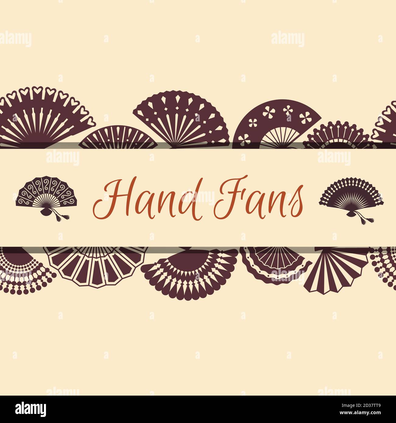 Retro fans vector banner template with seamless border Stock Vector ...
