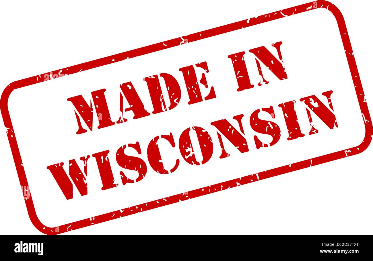 Made in Wisconsin state sign in rubber stamp style vector Stock Vector ...