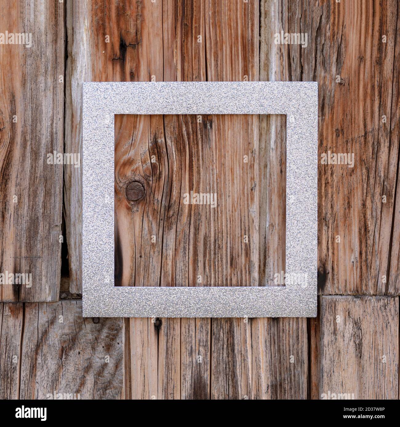 Modern Sequin Frame design on old wood wall template stock photo Stock ...