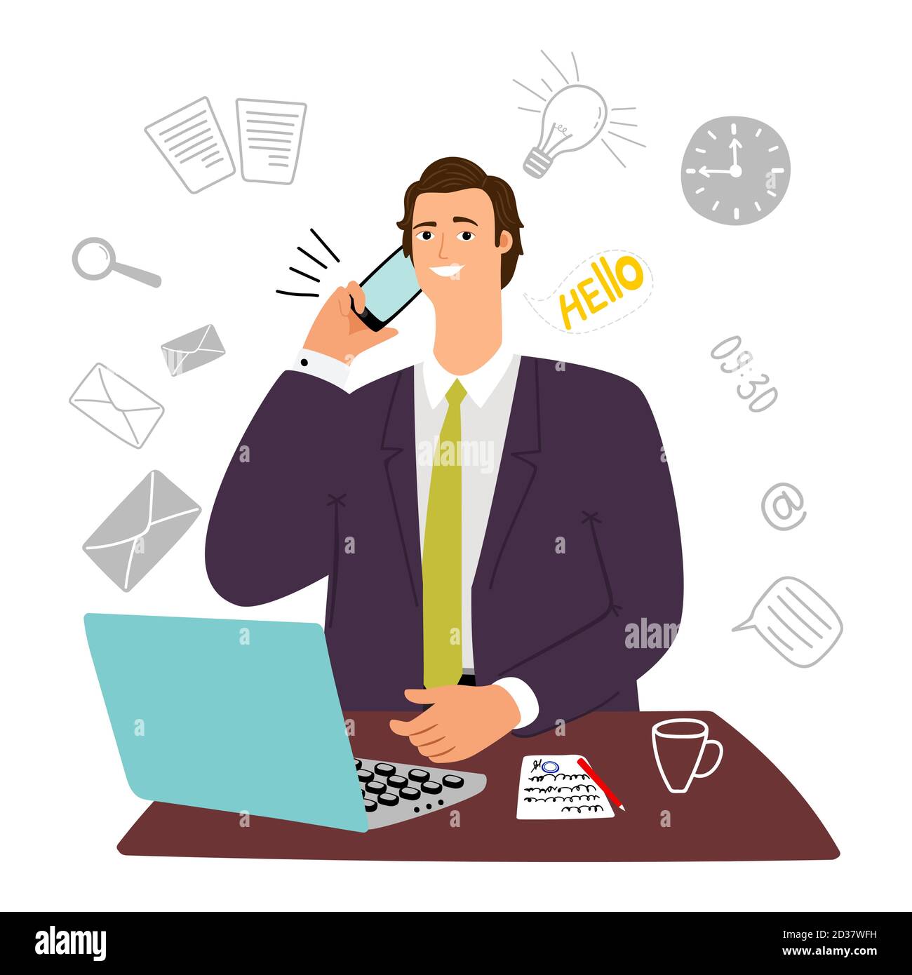 Secretary assistant Stock Vector Images - Alamy