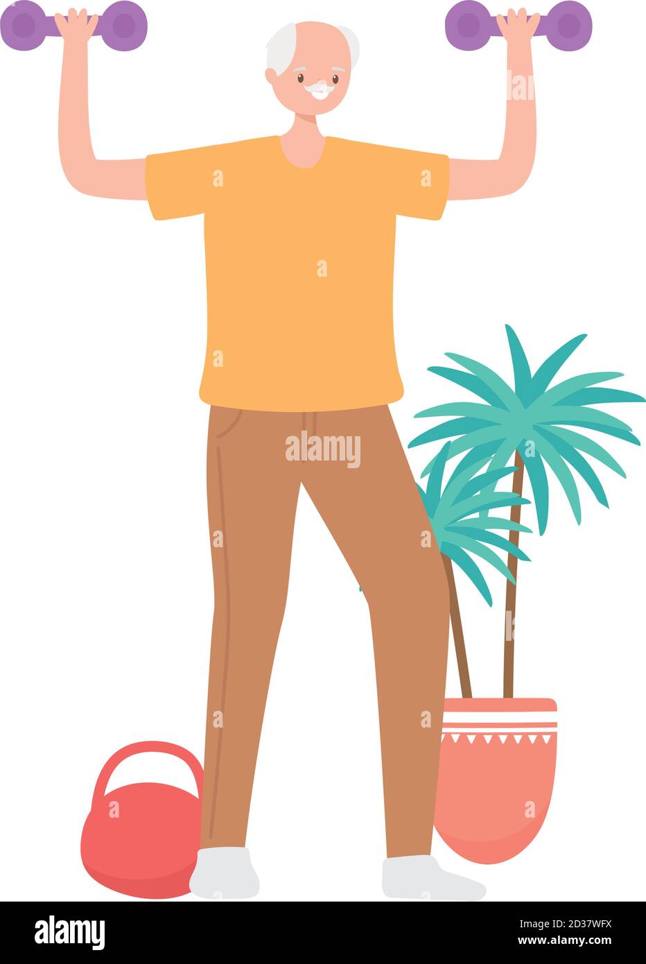 Physical activity elderly Stock Vector Images - Alamy