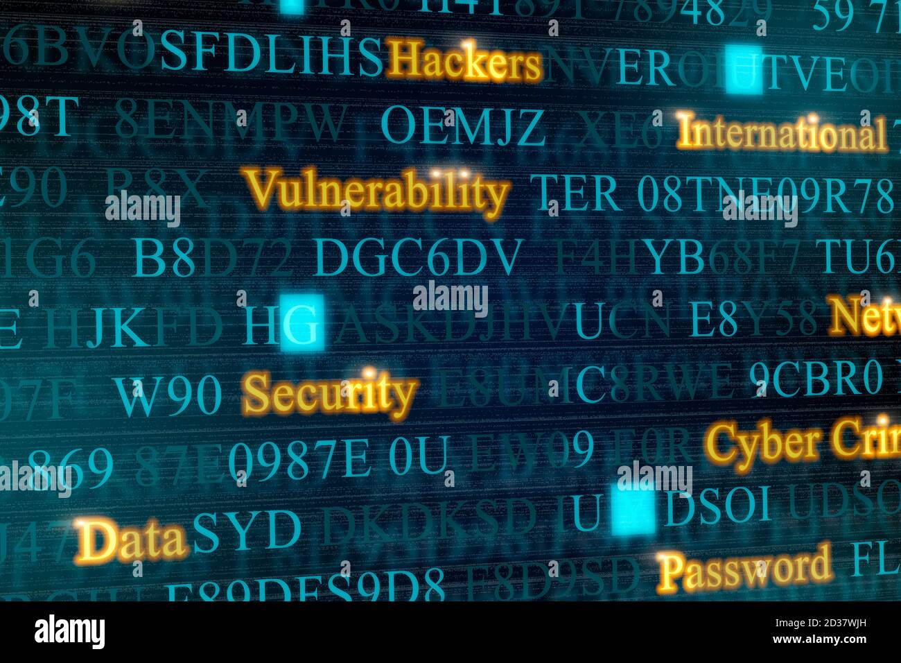 Computer hacking concept. Network security. Computer crimen. Danger of ...