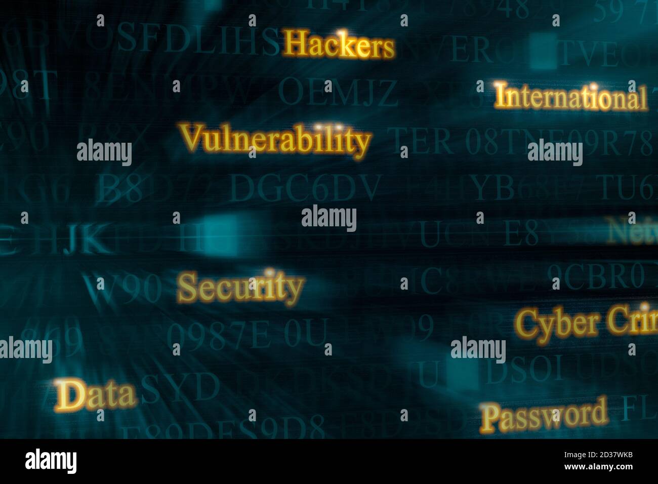 Computer hacking concept. Network security. Computer crimen. Danger of ...