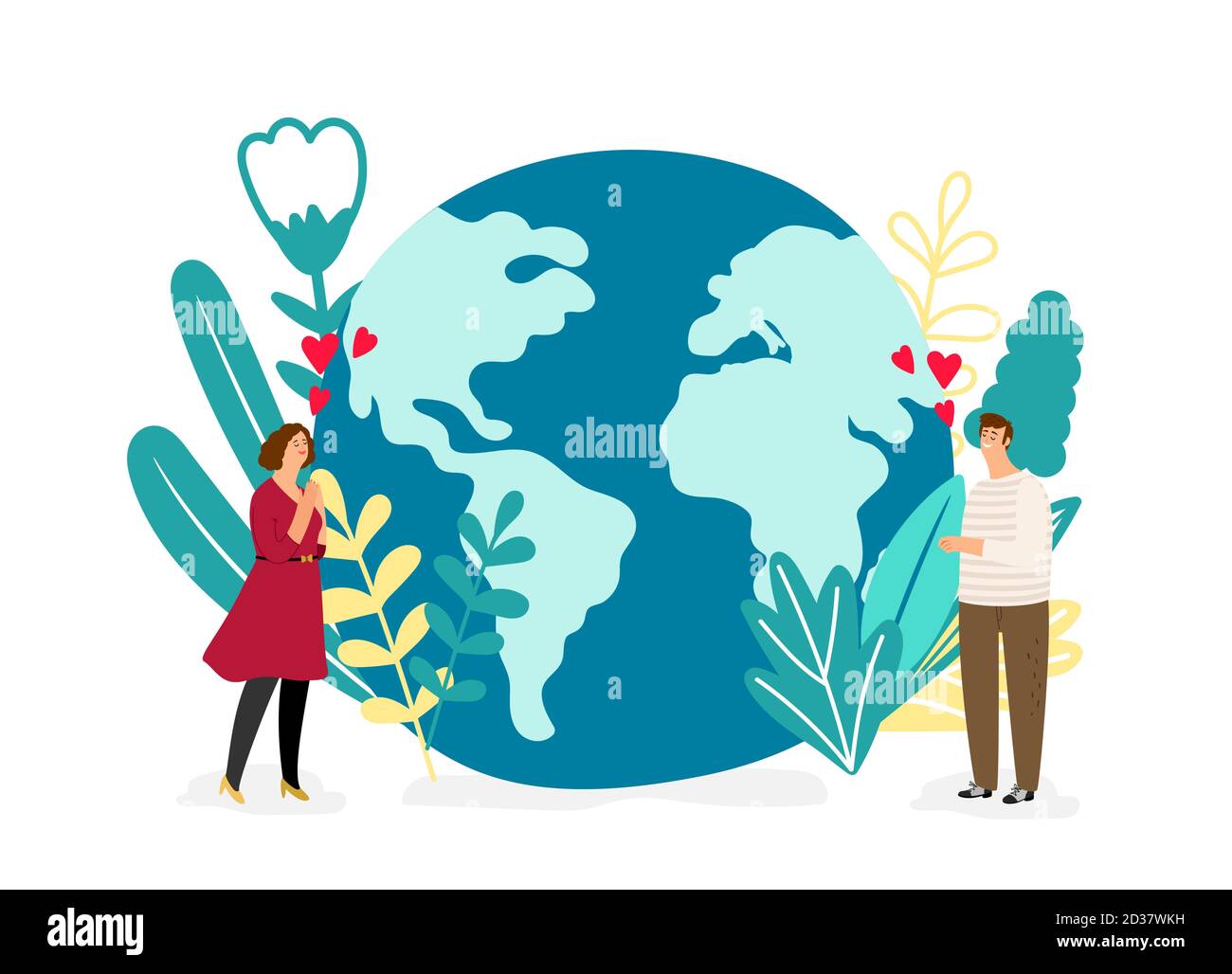 Save planet vector illustration. Environmental protection concept ...