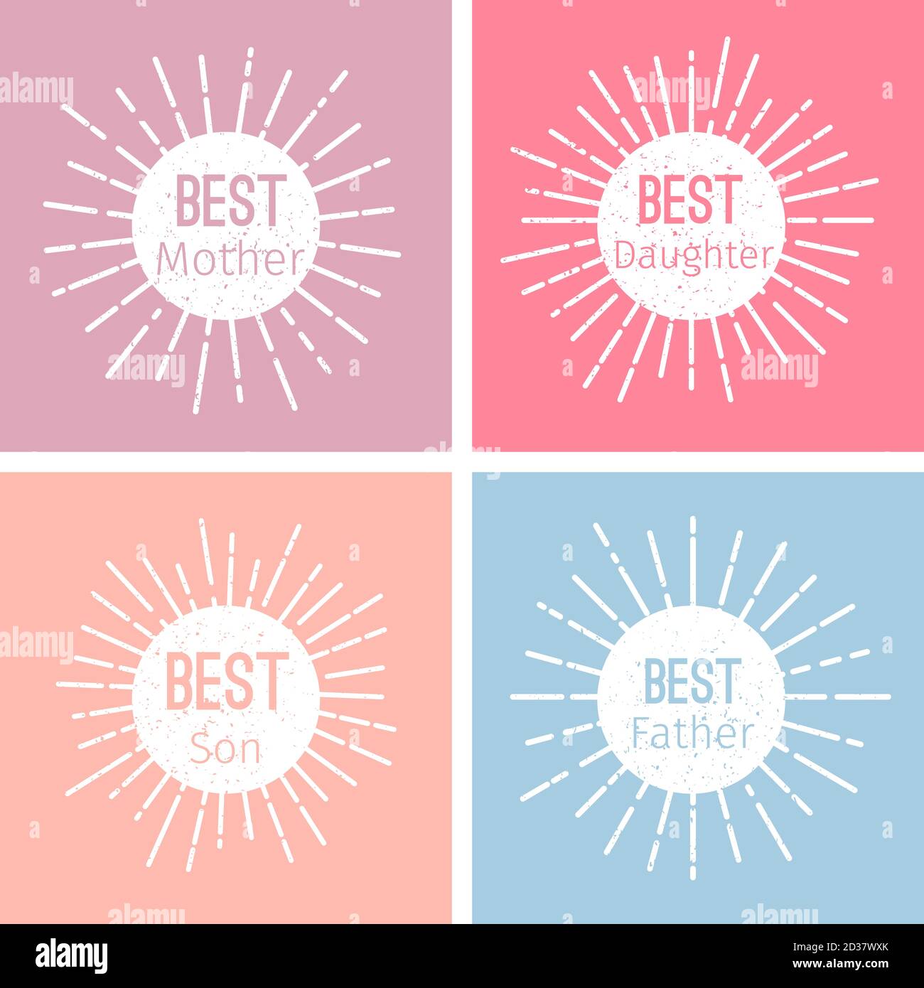 Label vector set. Emblem or tag for best family with grunge effect ...