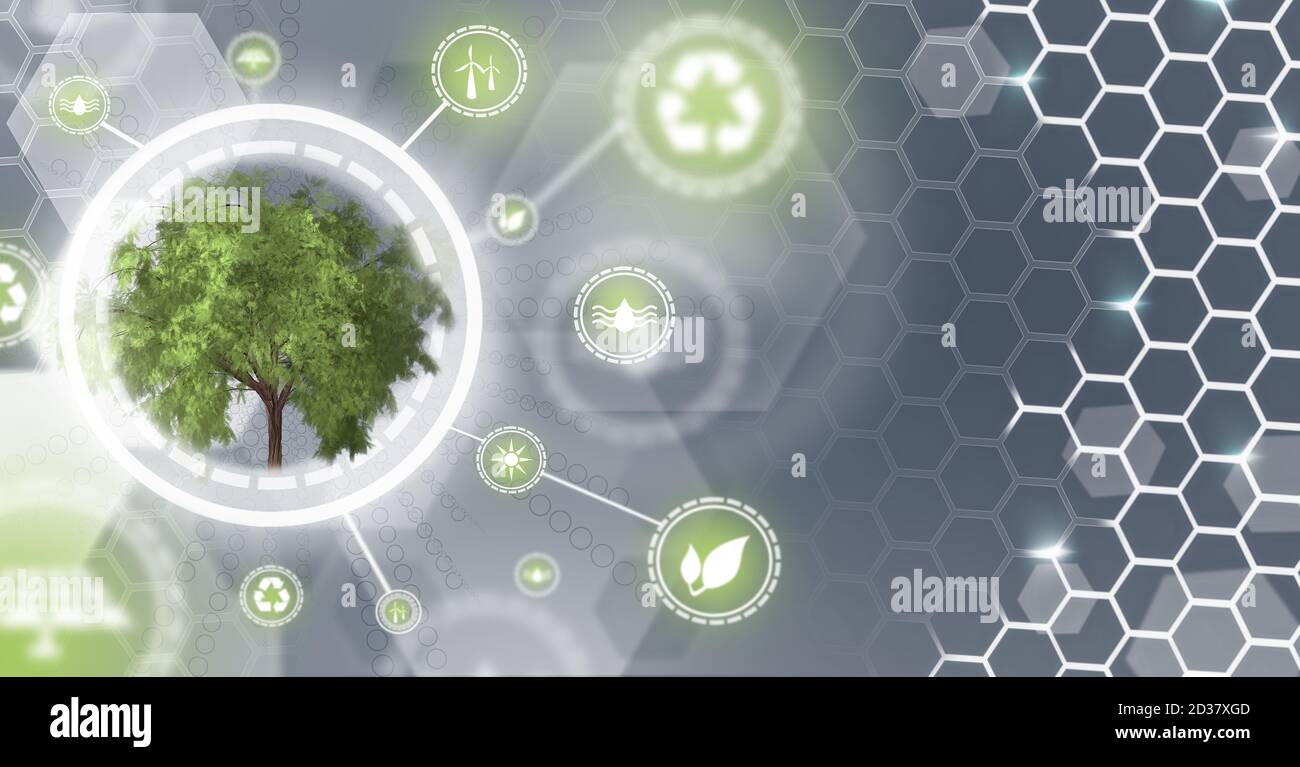 Backdrop as a concept of energy efficiency. The power of green energy ...