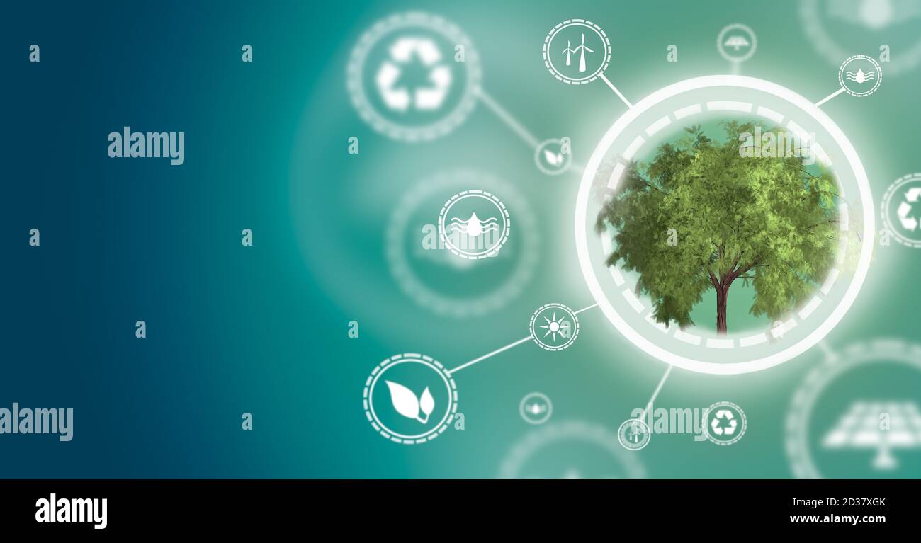 Backdrop as a concept of energy efficiency. The power of green energy ...