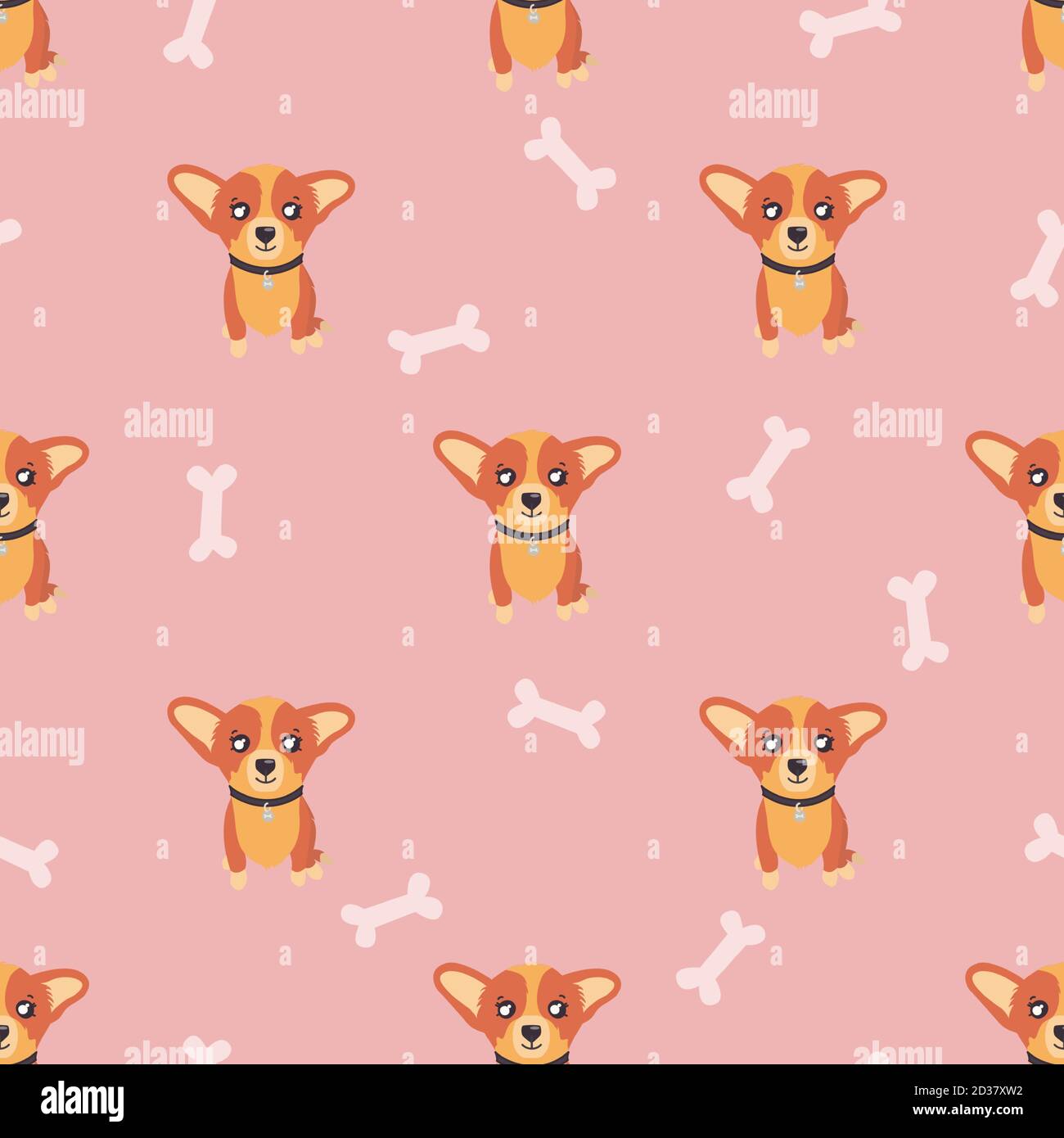 Pink Dog Bone Background