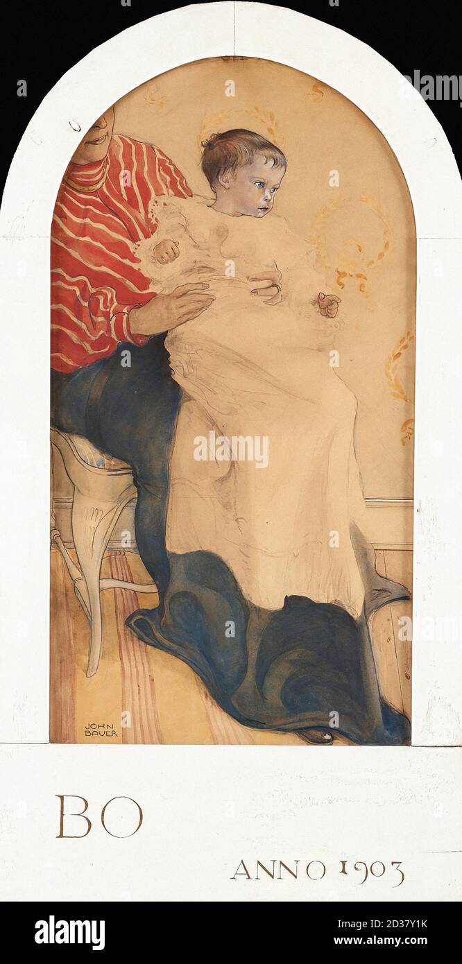 Bauer John - Bo Anno 1903 (Portrait of Bo Hertzman-Ericson on the Lap ...
