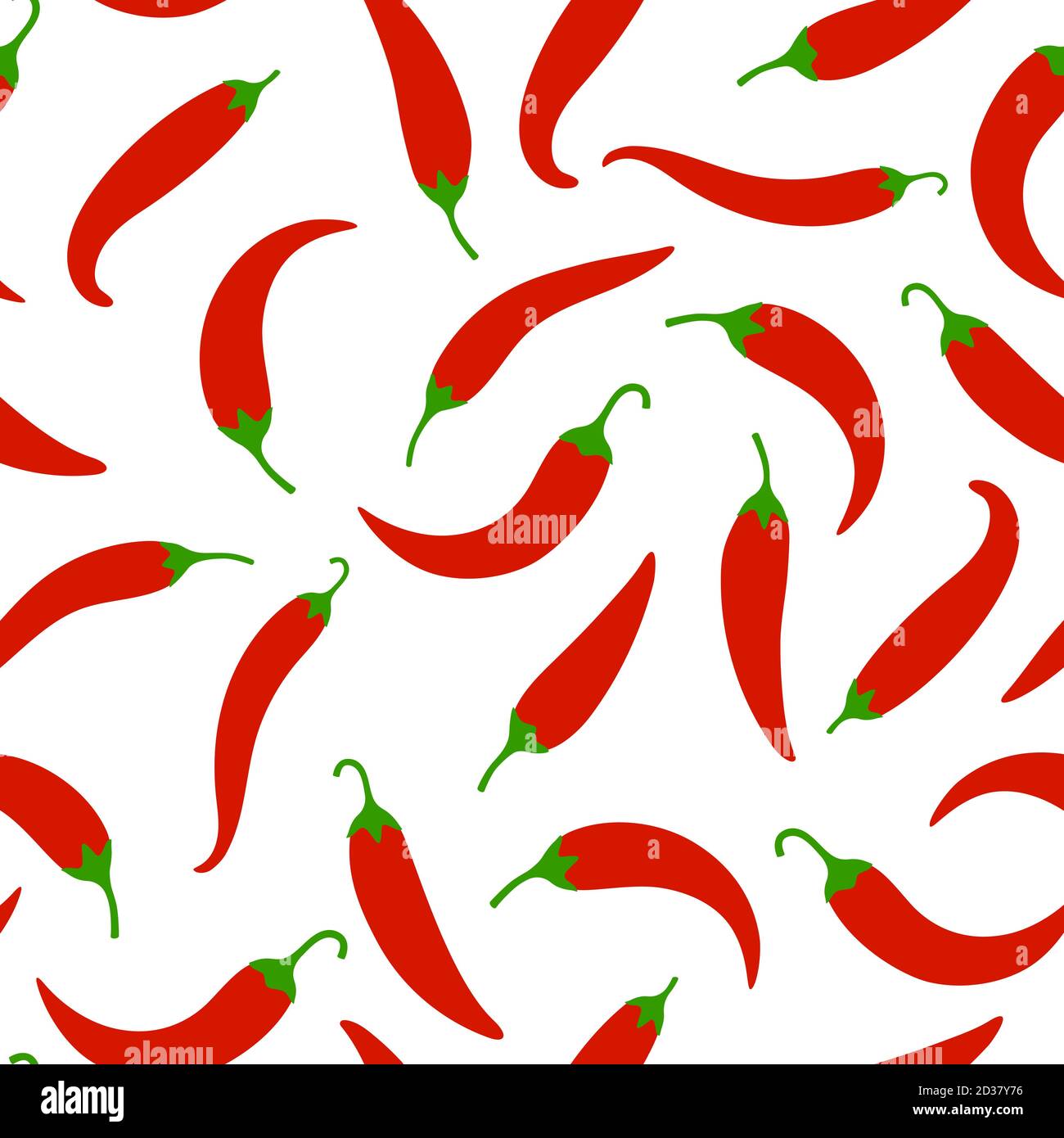 Chilli peppers seamless pattern. Hot mexican red chilly pepper ...