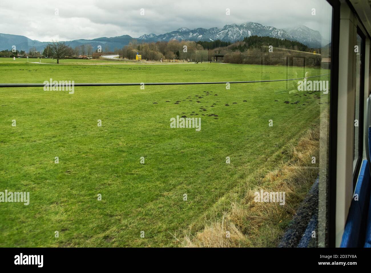 Munich Countryside from the train window Stock Photo - Alamy