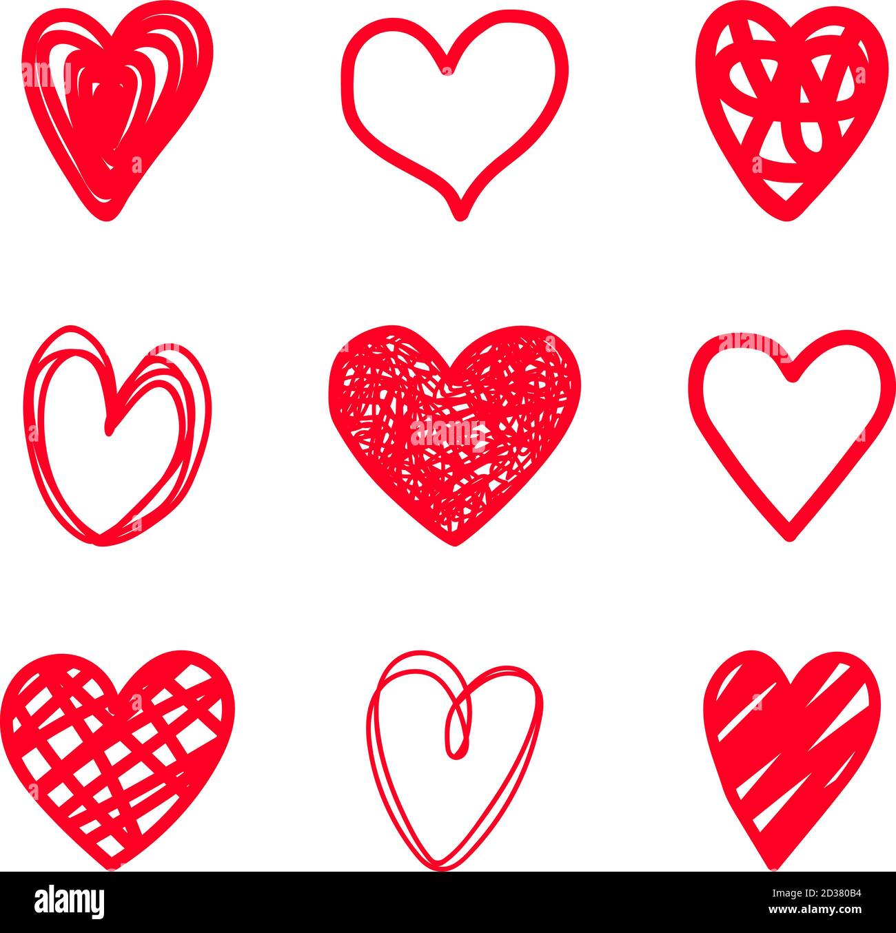 Hand Drawn Red Heart