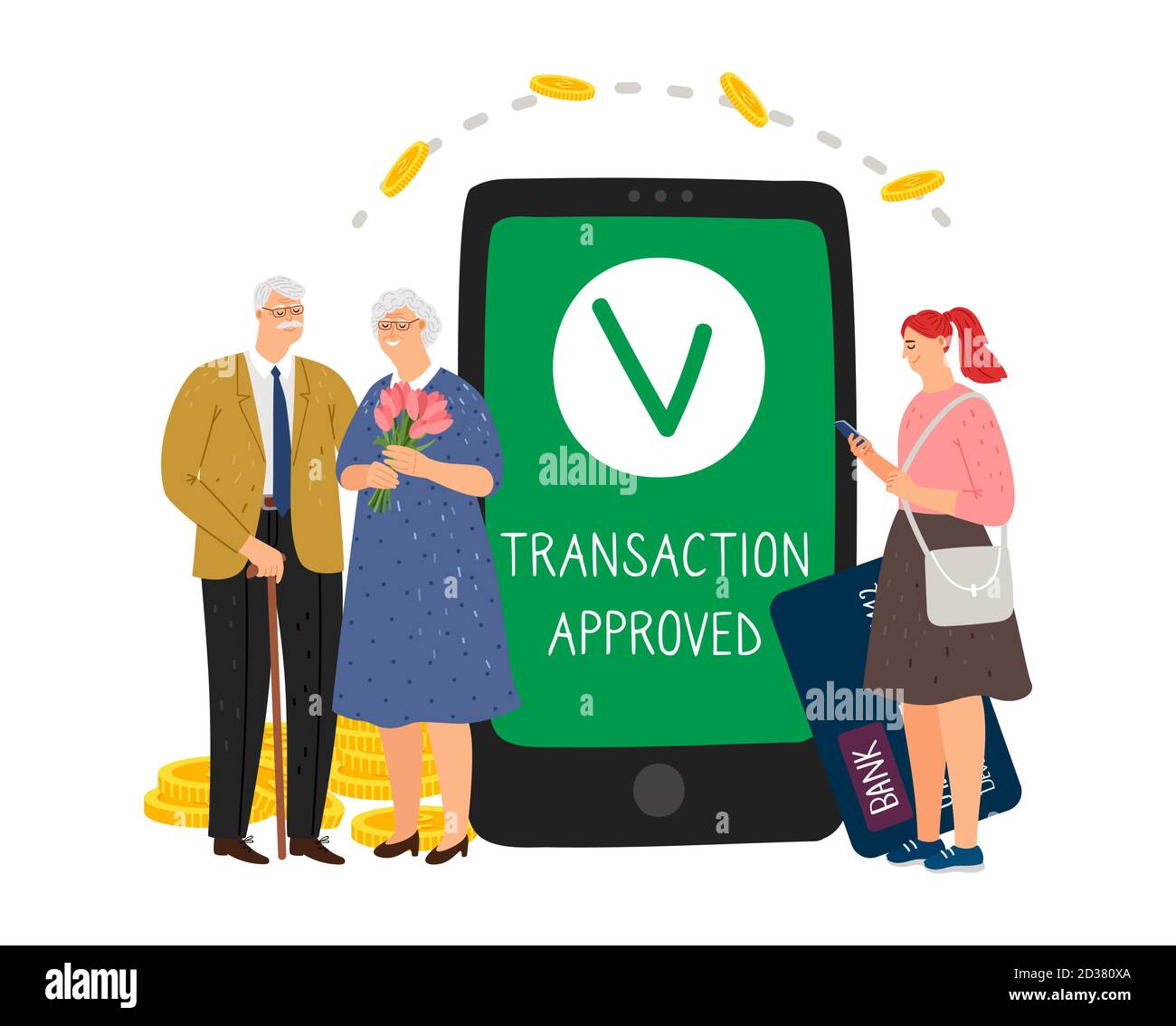 Transaction approved. Caring for parents. Mobile banking, money ...