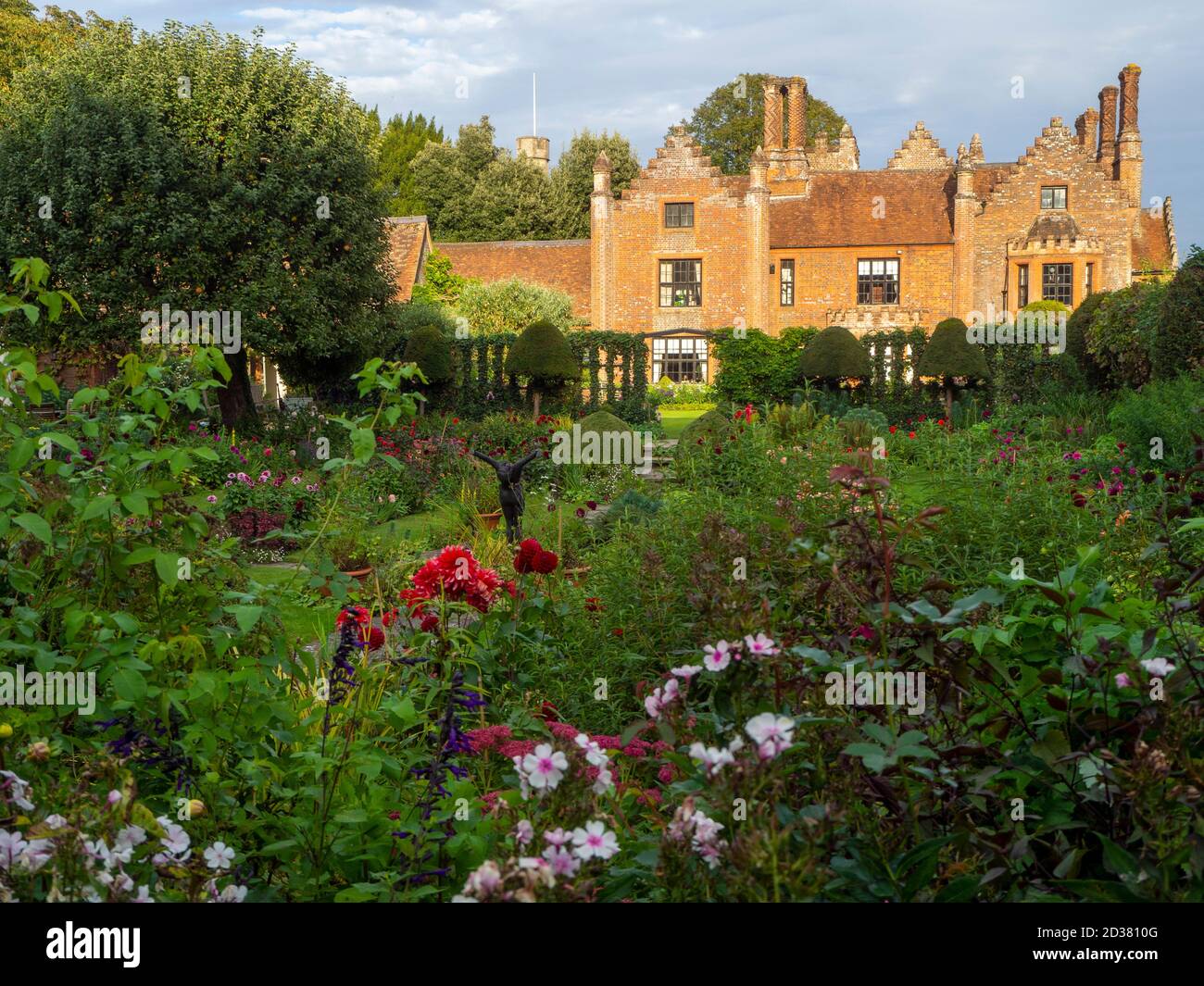 Chenies Manor House in sun; the Sunken garden in September with Alan ...