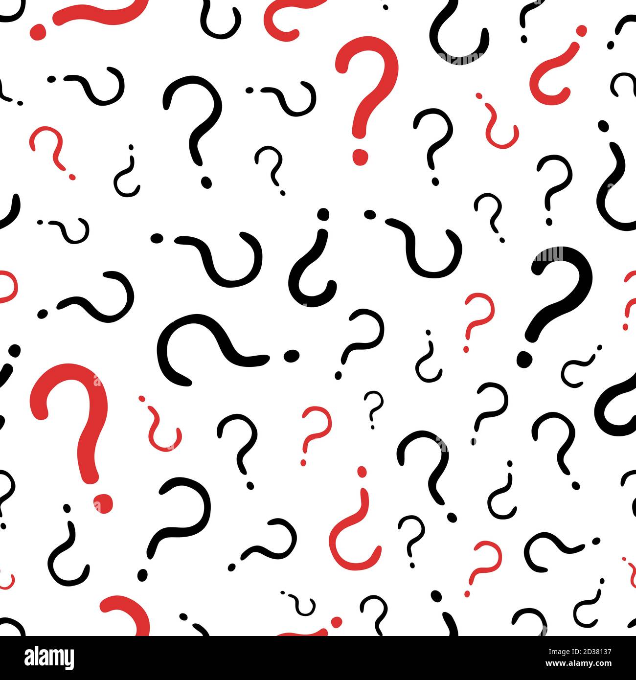 Question marks seamless pattern. Vector doodle question marks ...