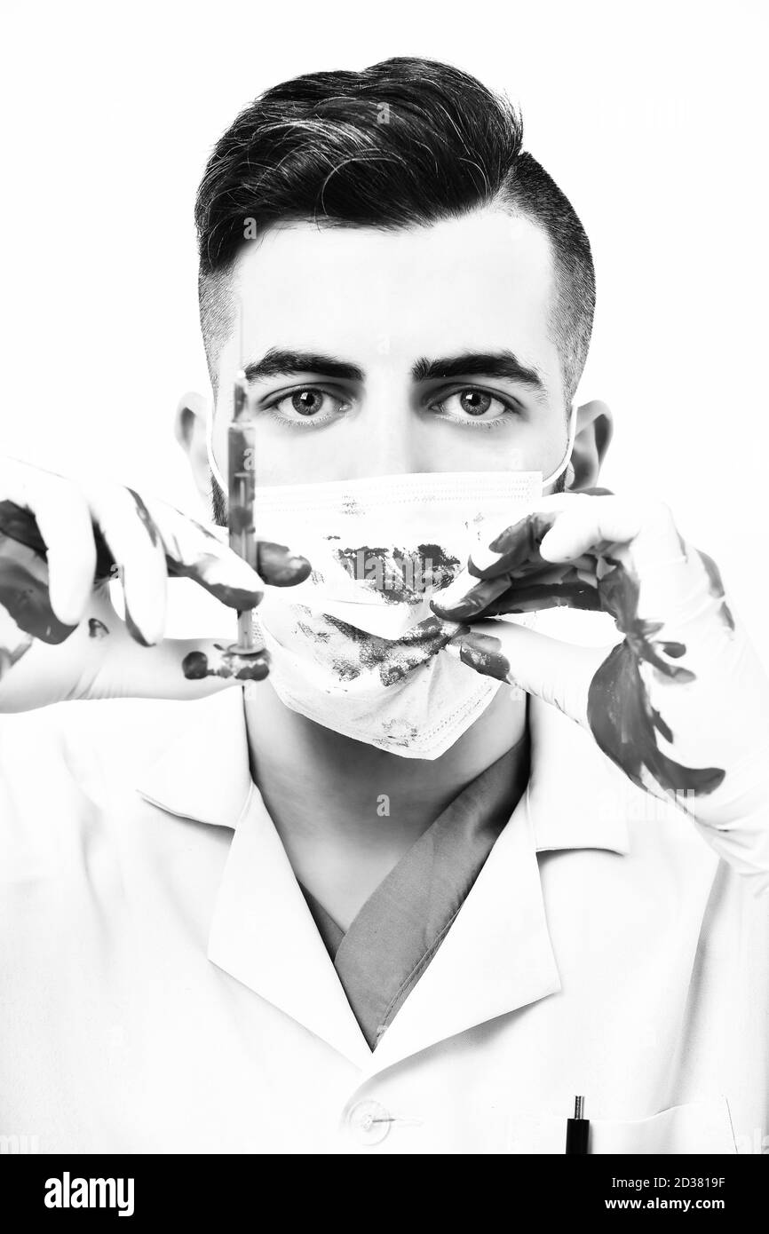 Bloody surgery Black and White Stock Photos & Images - Alamy