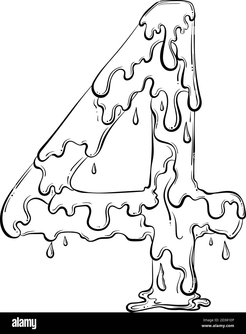 Letter 4 white Stock Vector Images - Alamy