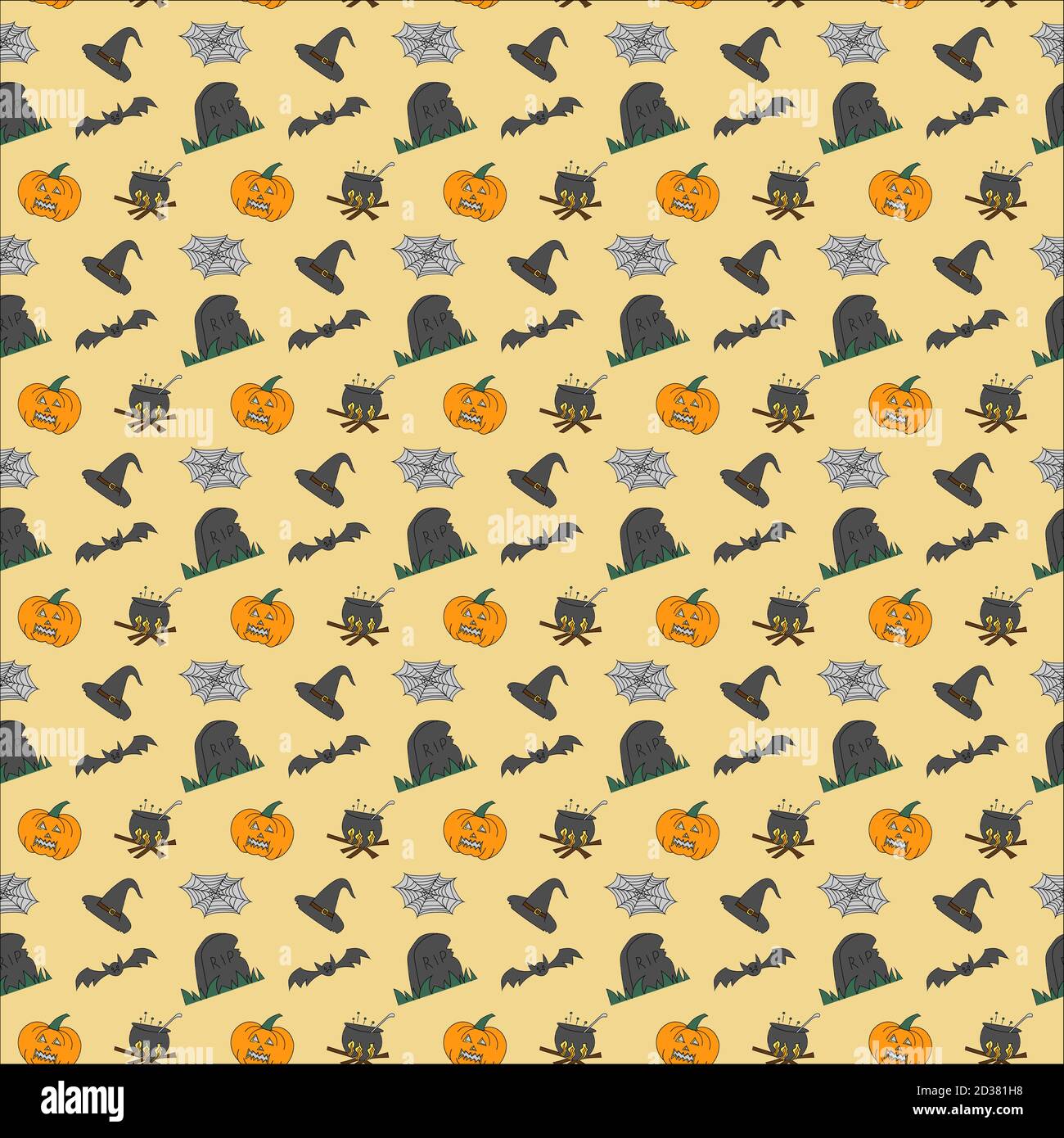 Bright pattern cartoon pumpkins Stock Vector Images - Alamy