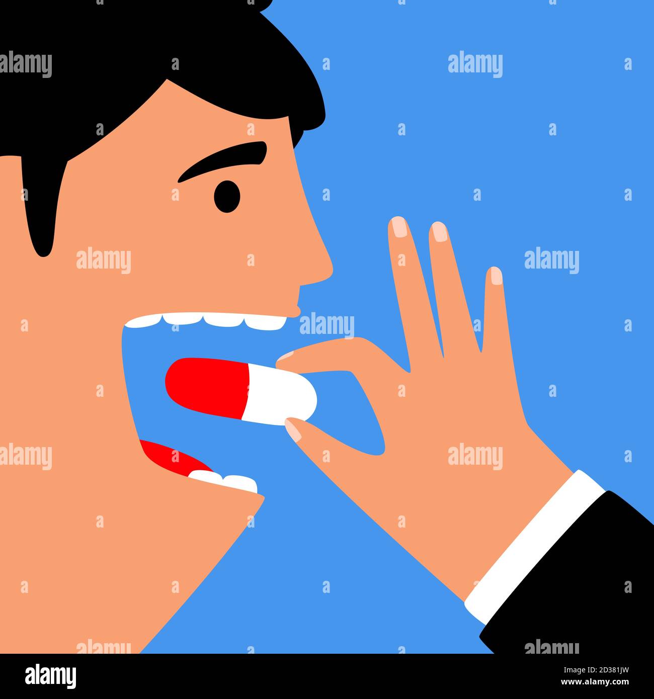 Mouth capsule Stock Vector Images - Alamy
