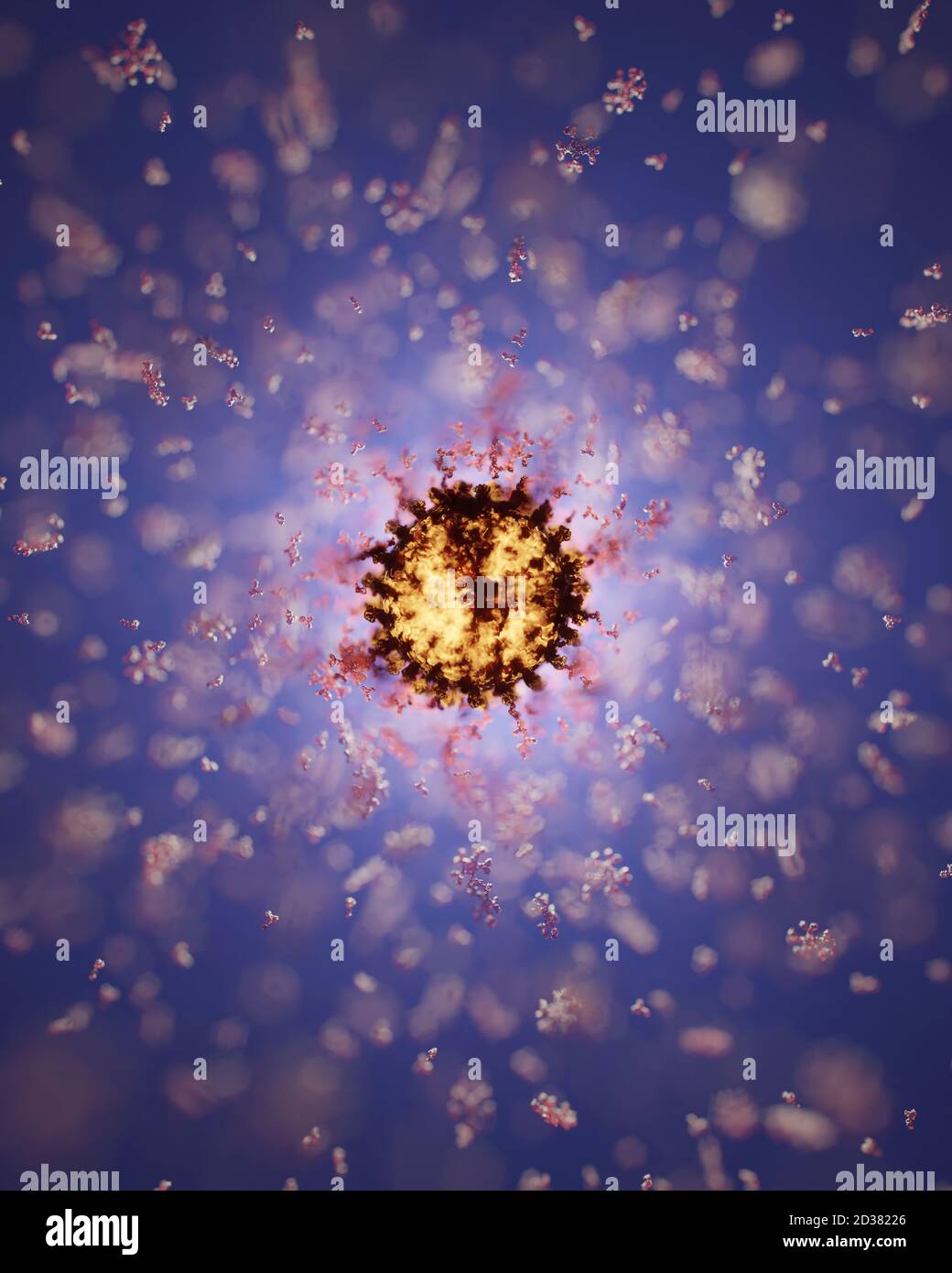 Cluster of human antibodies hi-res stock photography and images - Alamy