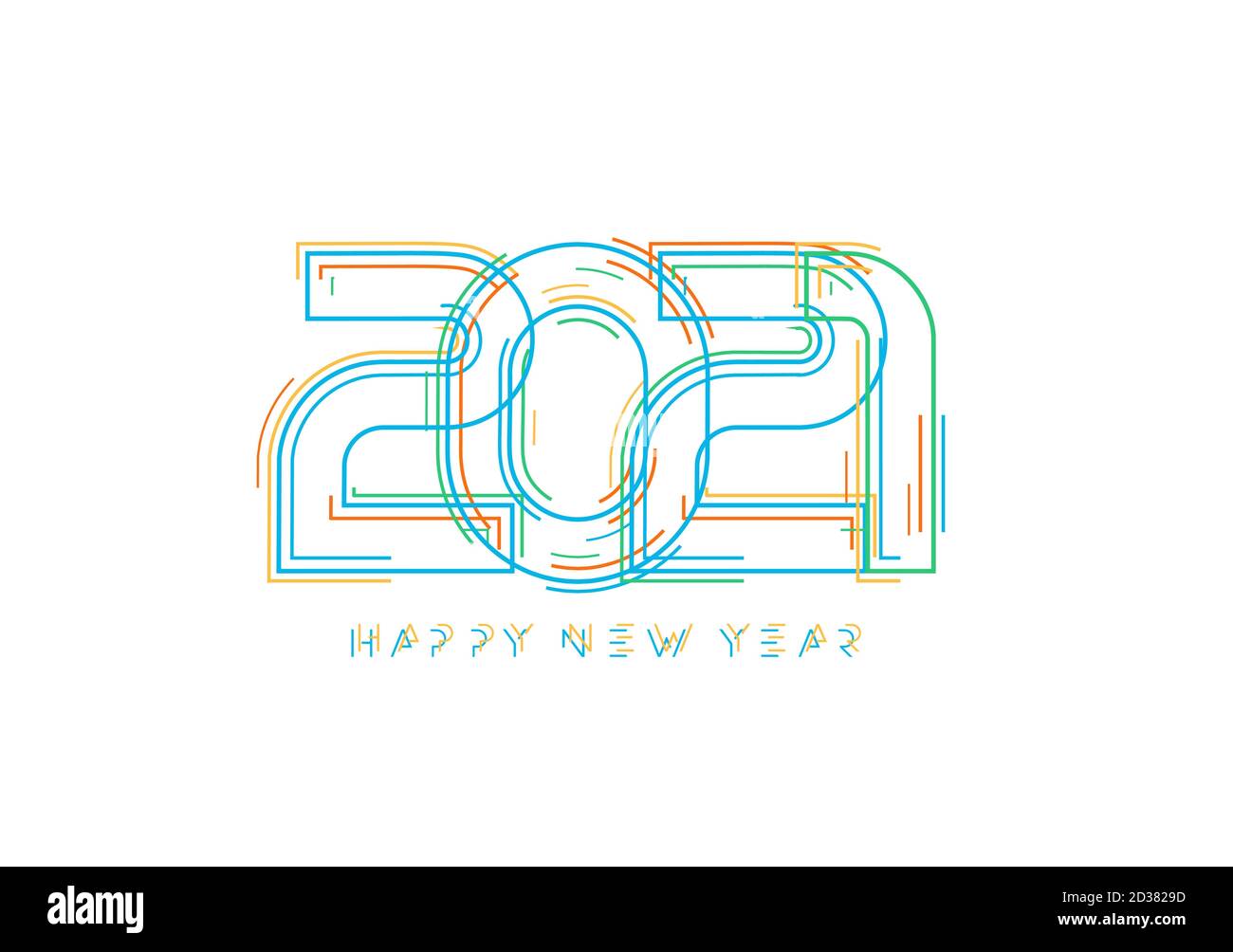 2021 Happy New Year card for seasonal holidays flyer, greetings and ...