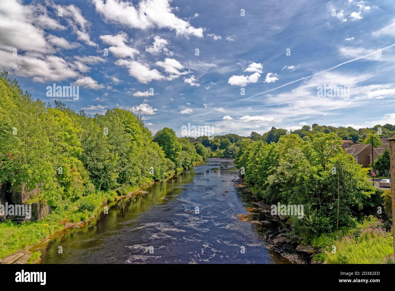 The River Tees near Barnard Castle, Teesdale, County Durham, England ...