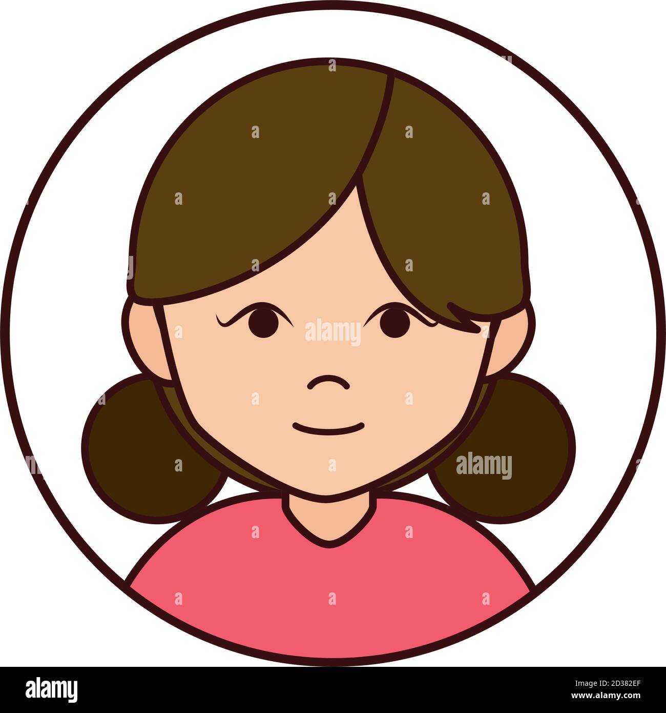 Girl hair bun Stock Vector Images - Alamy