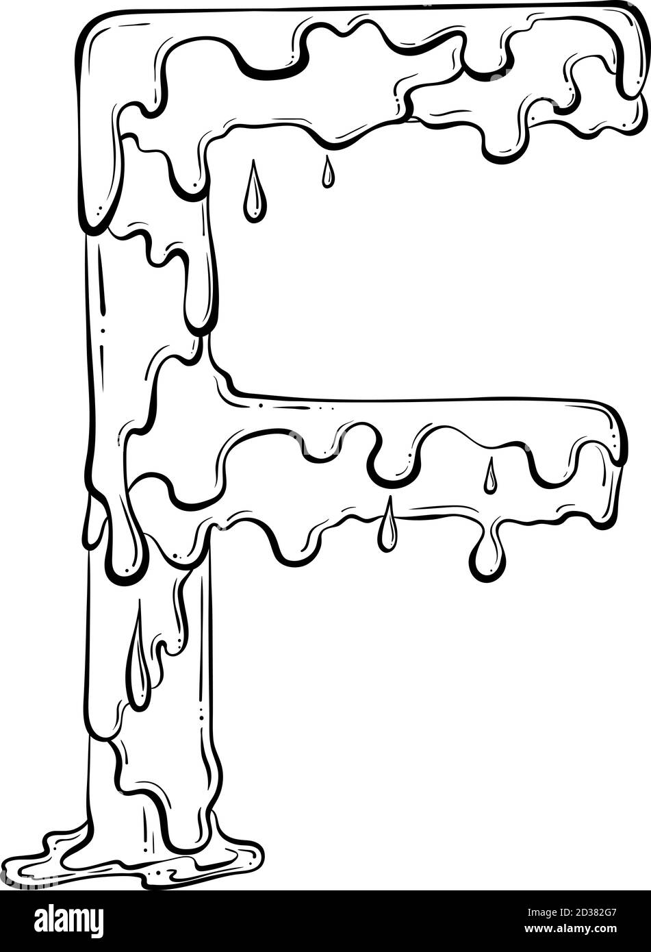 Dripping Bubble Letters Alphabet